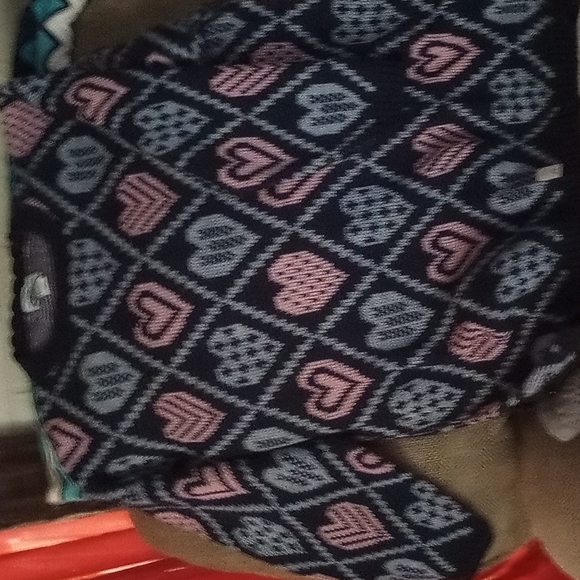 Sweaters | 2w Gorgeous Pink And Blue Heart Sweater | Poshmark